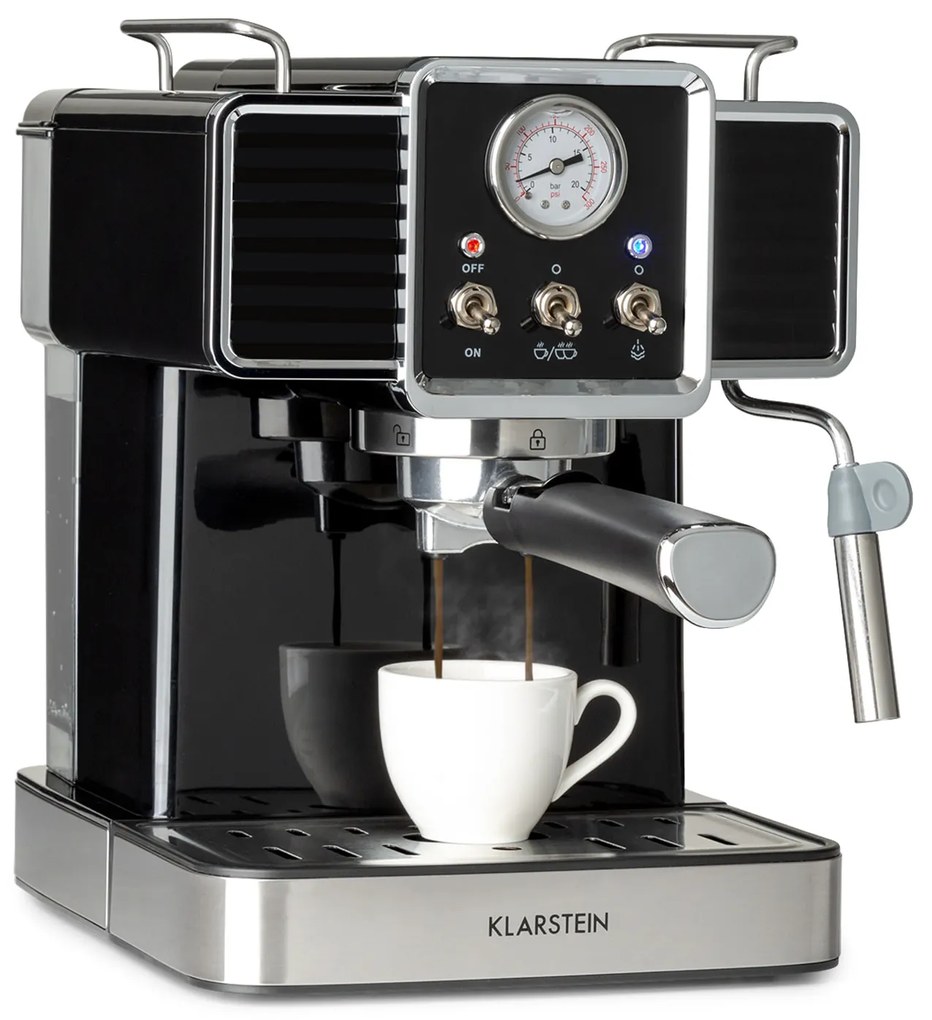 Klarstein Gusto Classico, espresso kávovar, 1350 W, 20 bar, 1,5 l