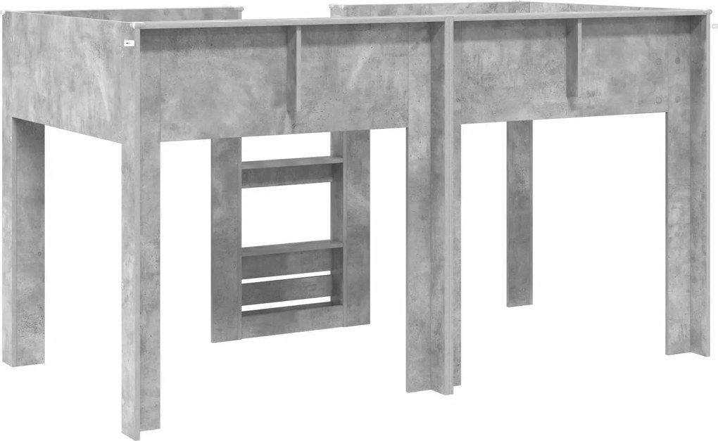 Patrová postel pro děti Betonově šedá 100 x 200 cm 3410502