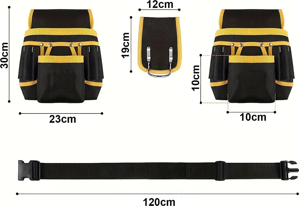 Verk Group Multifunkční opasek na nářadí 22 kapes držák kladiva