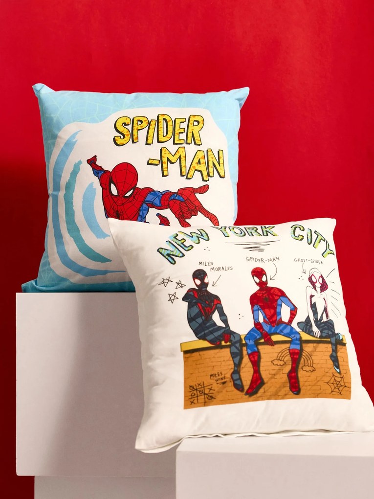 Sinsay - Bavlněné povlaky na polštáře Spider-Man 2 pack - vícebarevná