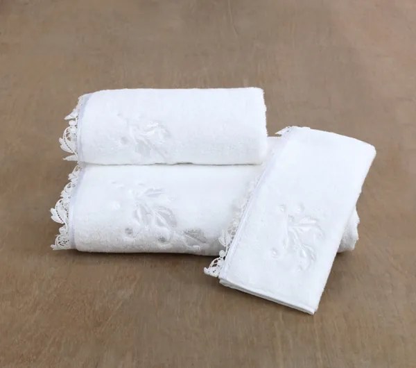 Soft Cotton Luxusní ručník NAKKAS 50x100 cm Bílá, 580 gr / m², Česaná prémiová bavlna 100%