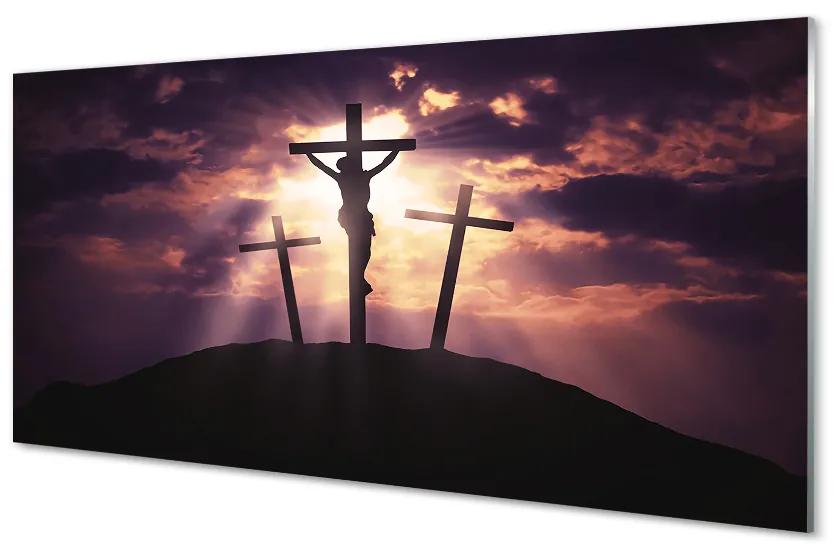 akrylový obraz Jesus cross 120x60 cm