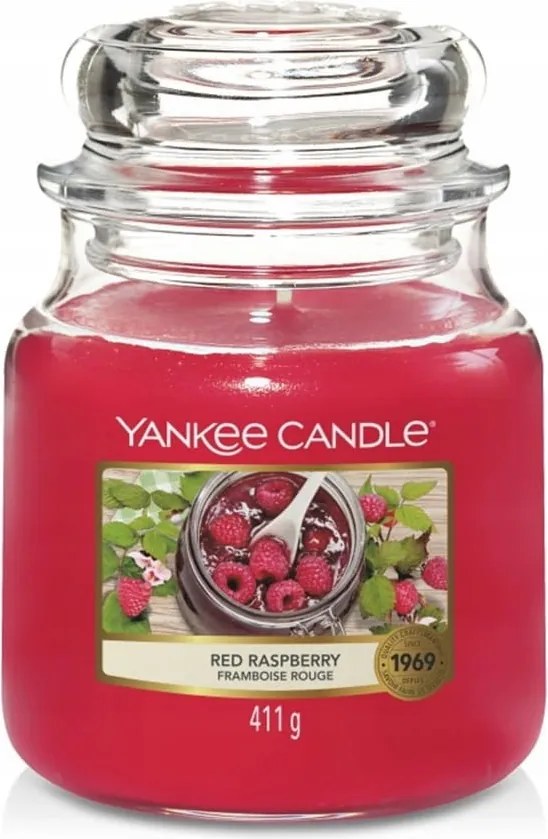Yankee Candle Red Raspberry svíčka střední velikosti