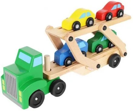 Dřevěný kamion s autíčkama | Biano
