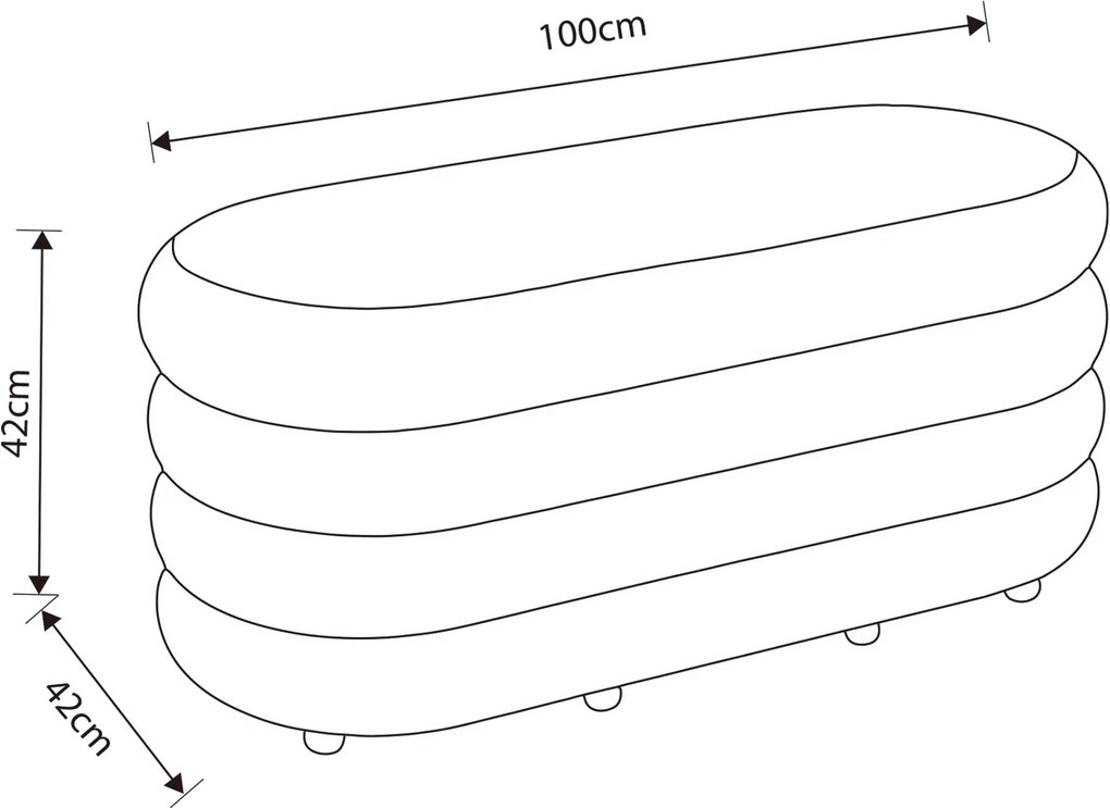 Taburet Puffo II krémový