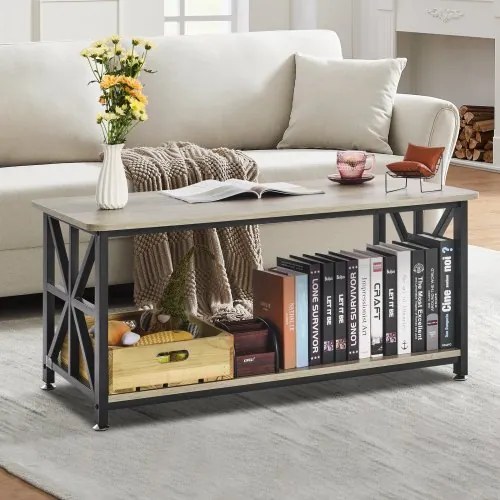 Obdélníkový konferenční stolek Farmhouse 101,6 cm s otevřeným úložným prostorem