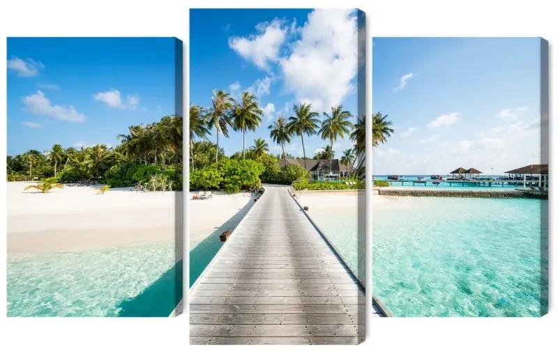 Vícedílný obraz Pohled Na Tropický Ostrov Nedostatek Nedostatek Přírodní plátno 180x120