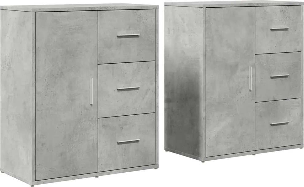 Příborníky 2 ks betonově šedé 60 x 31 x 70 cm kompozitní dřevo 3276556
