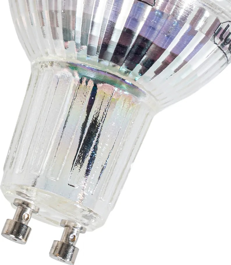 Sada 5 stmívatelných LED žárovek GU10 50 mm Clear 4,9 W 400 lm 2200–3000 K