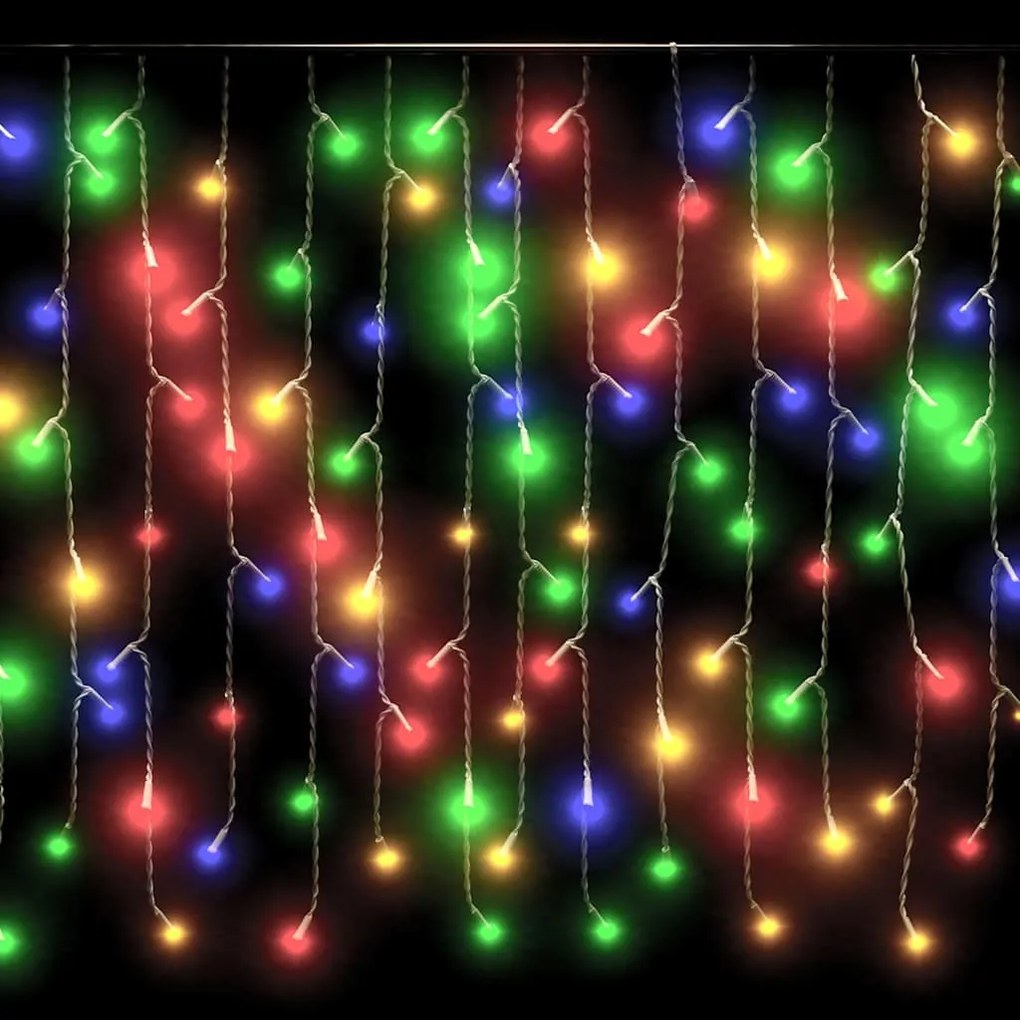 LED světelný závěs rampouchy 10m 400 LED pestrobarevný 8 funkcí 328915