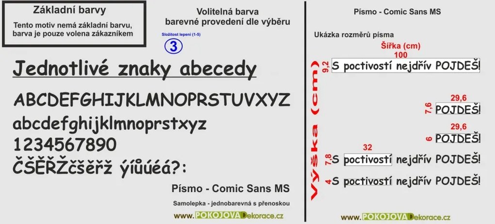 Samolepka s textem - 05, Samolepky na zeď