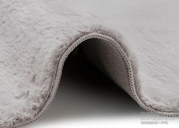 Breno Kusový koberec POUFFY 5100 Silver – světle šedý, 60x110 cm, Šedá/Stříbrná