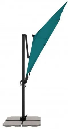 Zahradní slunečník s boční nohou Derby DERBY DX 210 x 210 cm- modrý