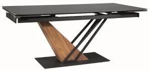 Casarredo Jídelní stůl rozkládací GRENY 180(240)X90 černá/jasan/černý mat