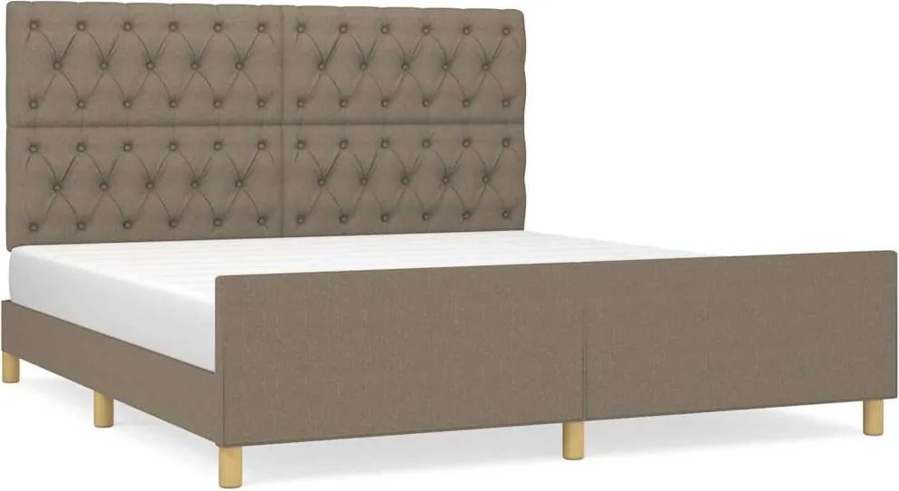 Rám postele bez matrace taupe 160 x 200 cm textil 3125312