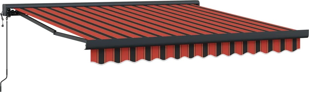Stahovací markýza Červená a černá 350 x 250 x 165 cm 3330240