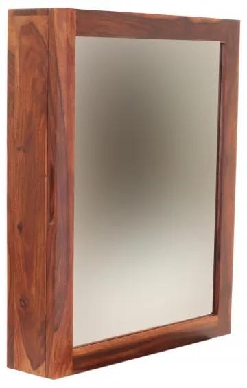 Indický nábytek - Zrcadlo Jali 50x60 z indického masivu palisandr Super natural