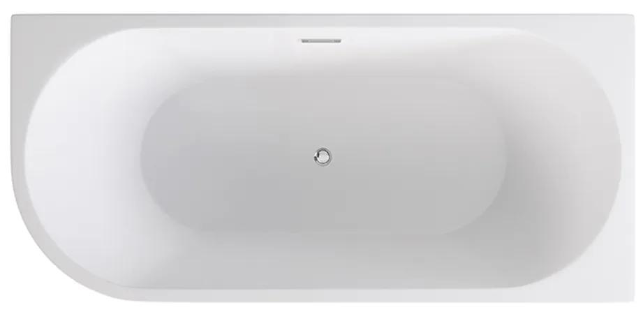 Besco Akrylátová volně stojící rohová vana Zoya BW Matt 150x75 (170x80) bílá/čená Rozměry (cm): 170x80, Typ a barva výpustě: Click-Clack s přepadem, bílá, Orientace: Levá