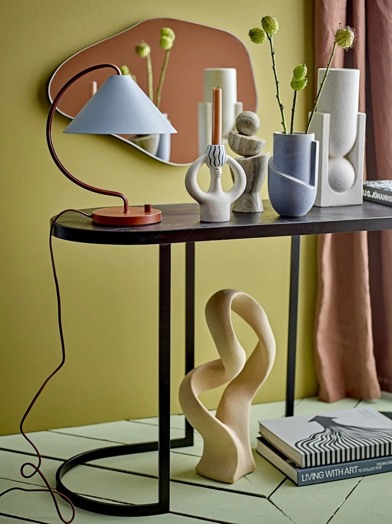 Bloomingville Stolní lampa Janya Red, červená barva, modrá barva, kov