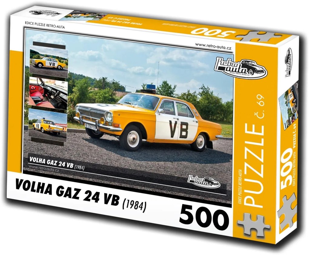 Puzzle retro-auta puzzle č. 69 volha gaz 24 vb (1984) 500 dílků