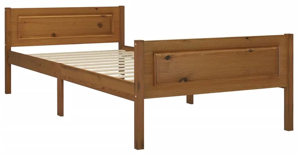 vidaXL Rám postele masivní borové dřevo medově hnědý 90 x 200 cm