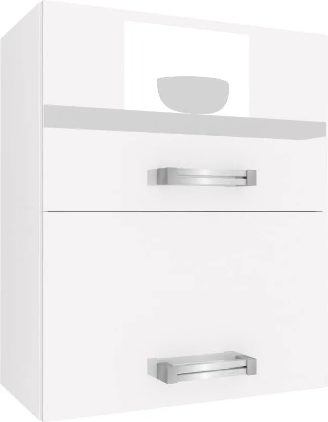 Kuchyňská skříňka Belini horní 60 cm bílý lesk INF SGP2-60/1/WT/W/0/D