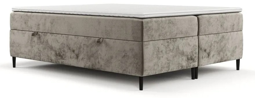 Světle hnědá boxspring postel s úložným prostorem 160x200 cm Araya – Maison de Rêve