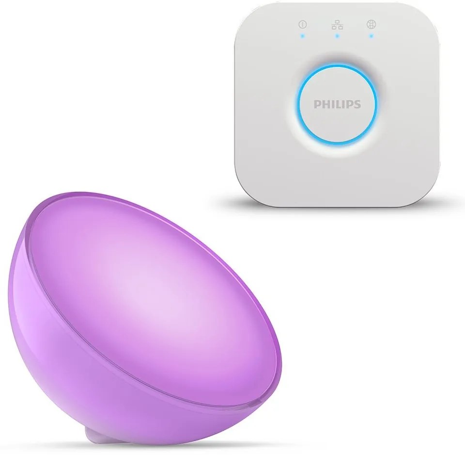 Sada chytrého osvětlení philips hue col hue go v2 white + philips hue bridge