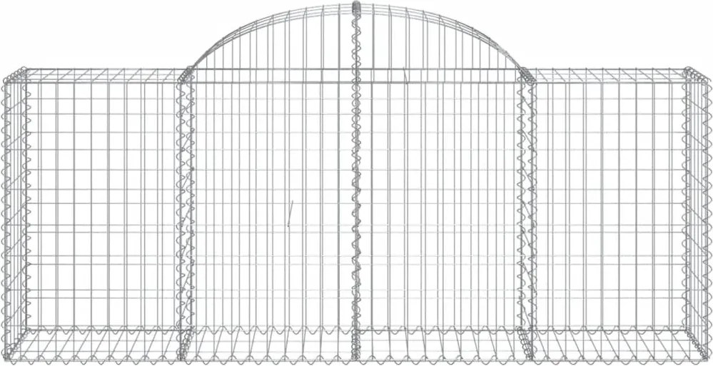 Klenuté gabionové koše 4 ks 200x50x80/100 cm pozinkované železo 3146301