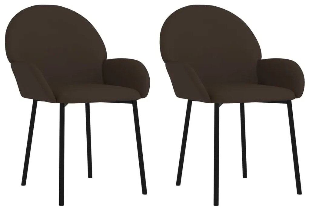 Jídelní židle 2 ks hnědé umělá kůže - Default Title