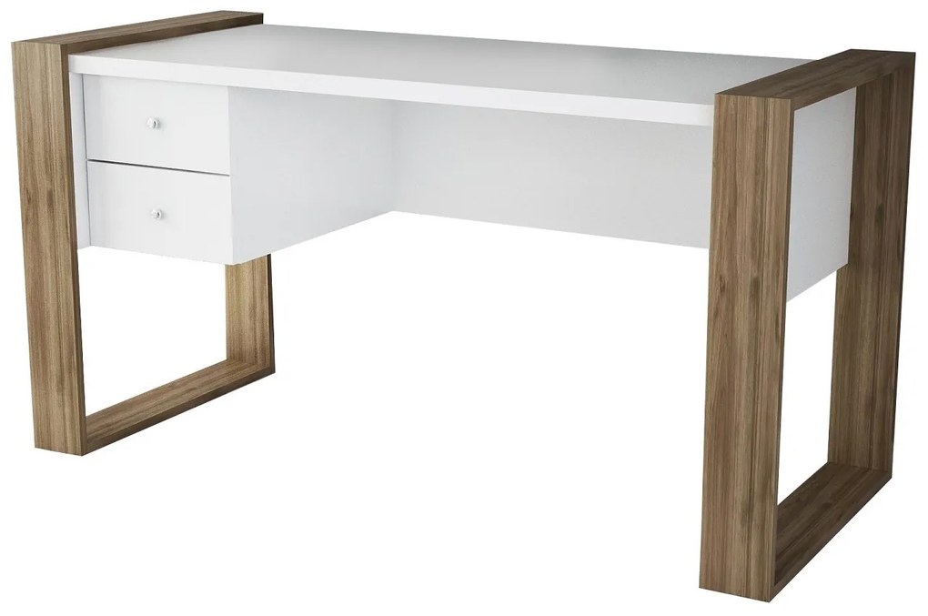 Designový psací stůl Valarae 158,4 cm ořech bílý