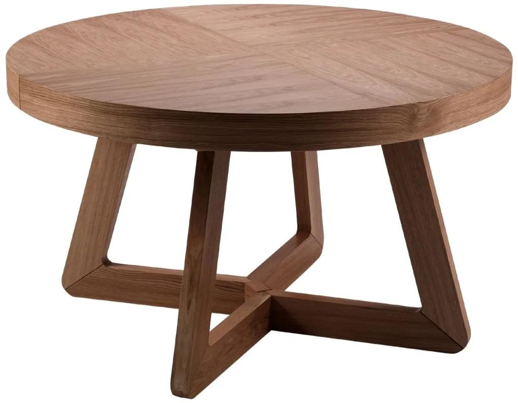 Hnědý dubový rozkládací jídelní stůl Windsor & Co Bodil 130-230 x 130 cm