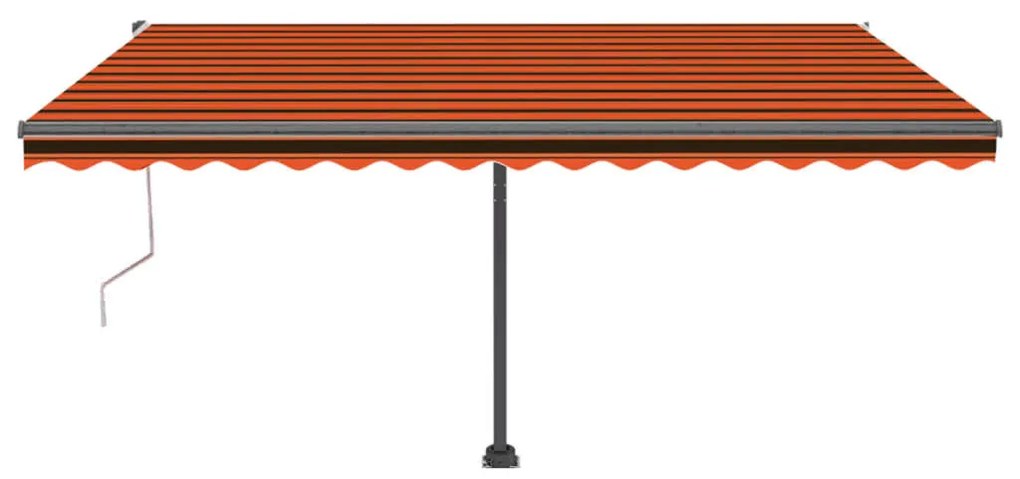 Automatická markýza LED a senzor větru 400x300 cm oranžovohnědá,  3069755