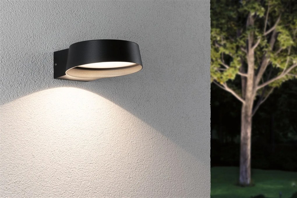 P 94789 LED venkovní nástěnné svítidlo Capea Grand IP44 162x195mm 3000K 11,5W 230V 108° antracit hliník - PAULMANN