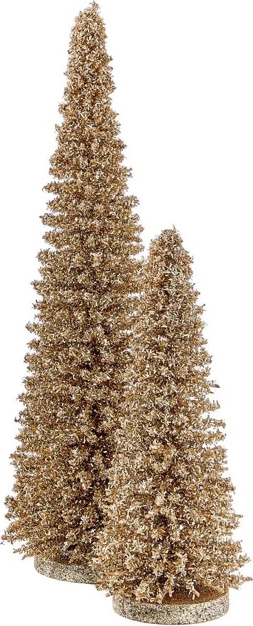 X-MAS Dekorační jedle třpytivá 28 cm - zlatá