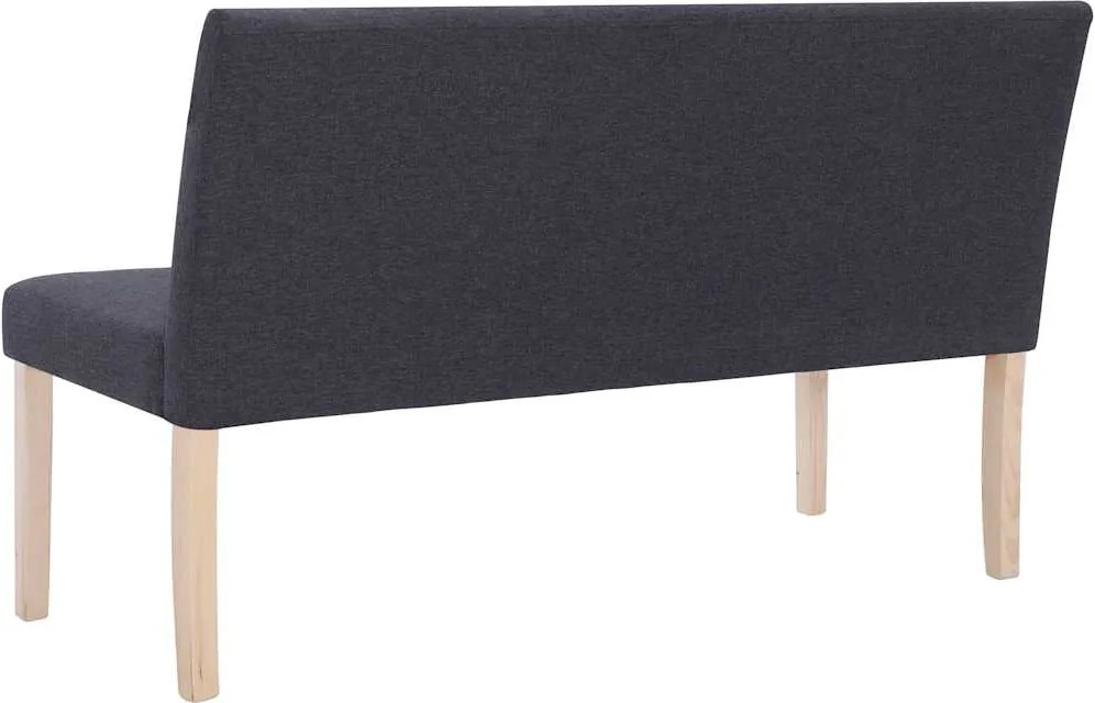 Lavice 139,5 cm tmavě šedá polyester 281334