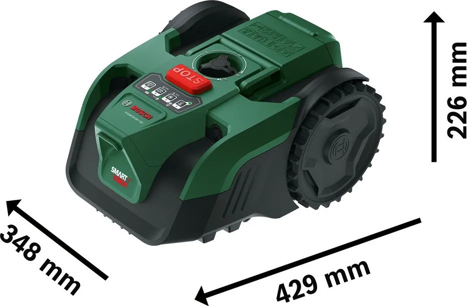 BOSCH Robotická sekačka AKU Visimow 18V-100, náhradní nože 0.600.8E1.002 (1 × 4 Ah)