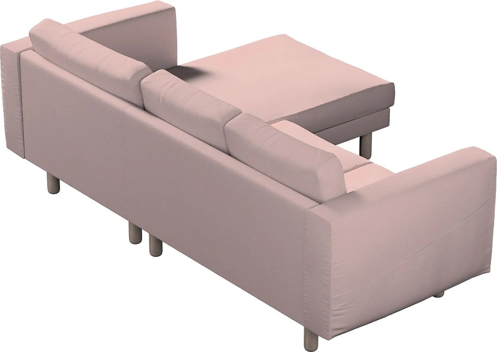 Potah na pohovku IKEA Norsborg 3-místná se šezlongem barva růžová látka pletený vzor