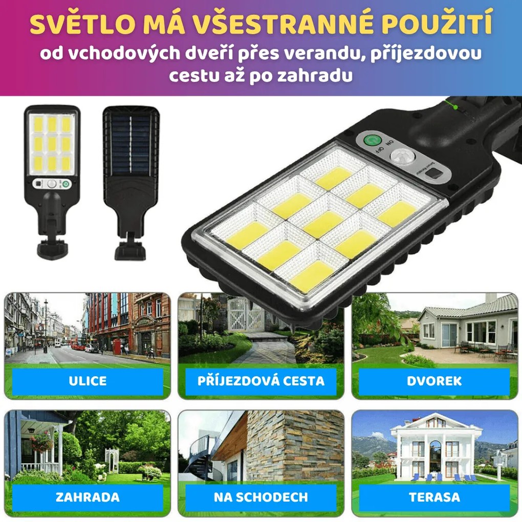 LightPro Solární LED světlo venkovní
