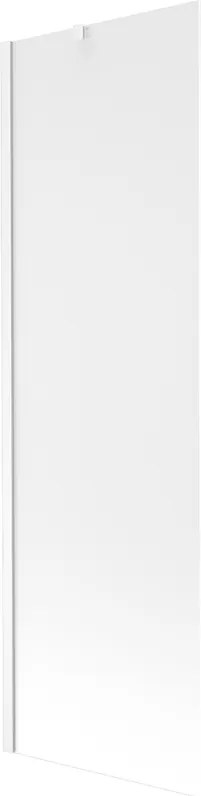 Mexen Next, vanová zástěna 1-křídlová 60 x 150 cm, fixní křídlo, 6 mm námraza sklo, bílý profil, 895-060-000-00-30-20