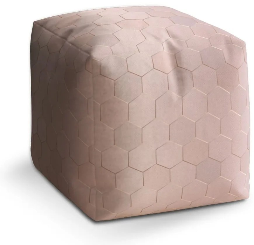 Taburet Cube rose gold, růžová