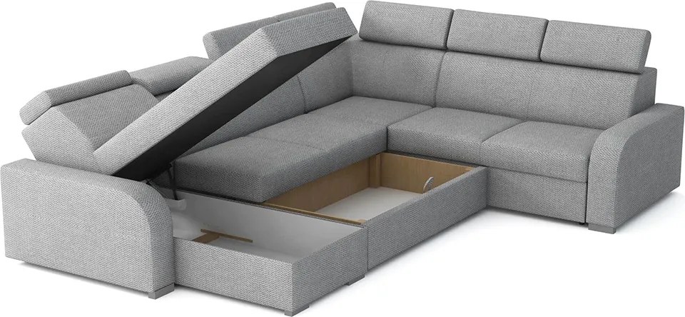 Sedací souprava OSLO U | 170x310x250 | rozkládací + 2x úložný prostor | VÝBĚR TKANIN