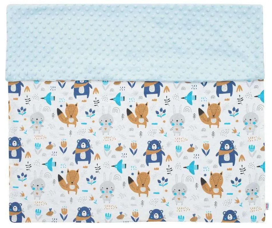 NEW BABY Dětská deka z Minky New Baby 80x102 cm Modrá