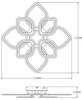 Černo-zlaté LED stropní svítidlo ILLUMIA 75W