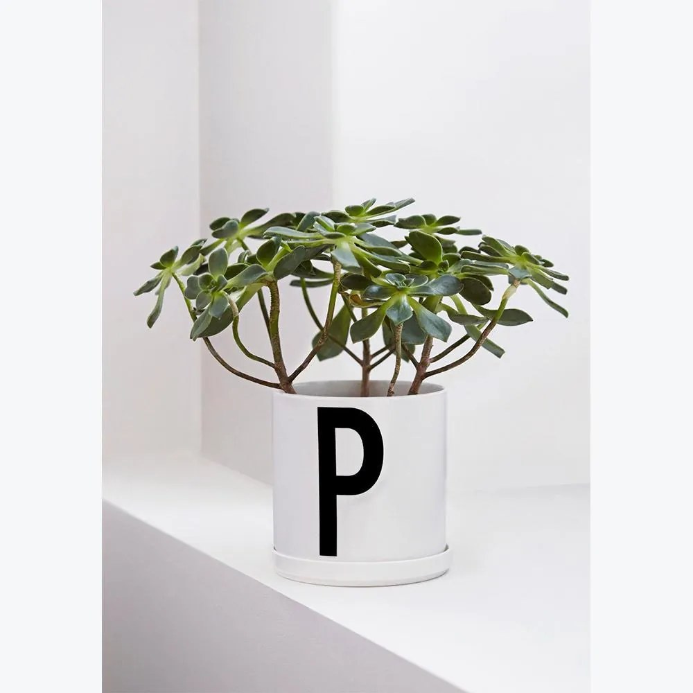 DESIGN LETTERS Porcelánový květináč Design Letters Plant, bílá barva, porcelán 11,5cmx11,5cm