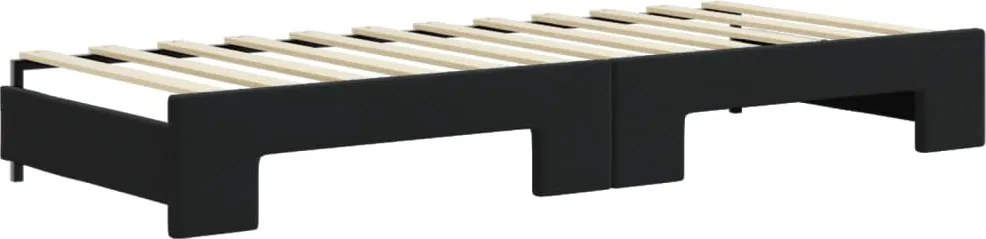 Válenda s přistýlkou černá 80 x 200 cm samet 3197298