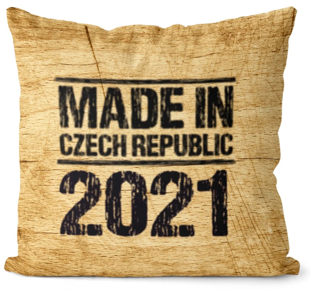 Polštář Made In + rok (Velikost: 40 x 40 cm, rok: 2021)