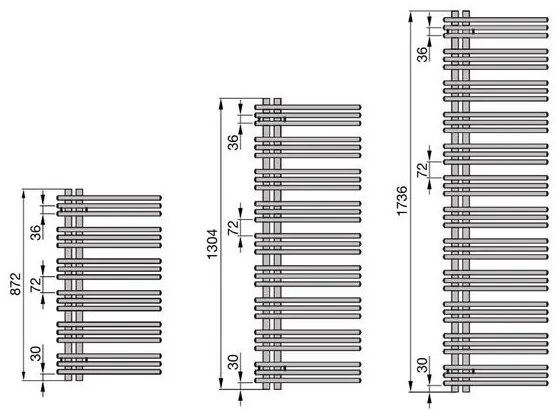 Zehnder Yucca Asym YAC-130-060 Radiátor kombinovaný, 57,8x130,4cm, chrom