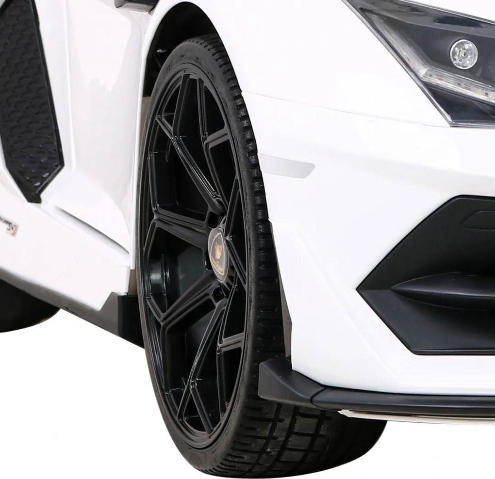 Ramiz Lamborghini SVJ DRIFT elektrické auto pro 2 děti bílé + funkce driftu + dálkové ovládání