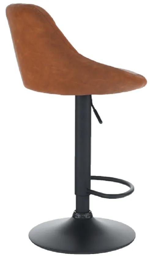 Barová židle, koňaková/černá, TERKAN